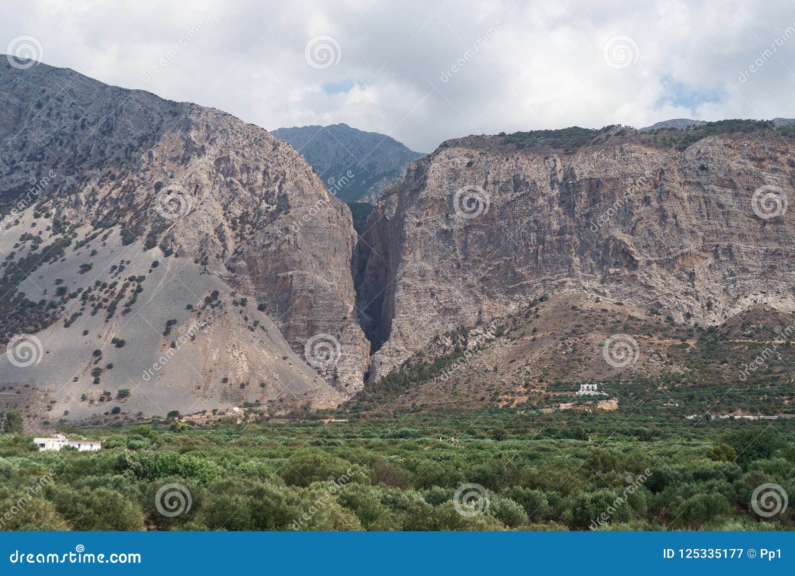 The Ha Gorge Mountain Valley, Crete, Greece Stock Image - Image of ...