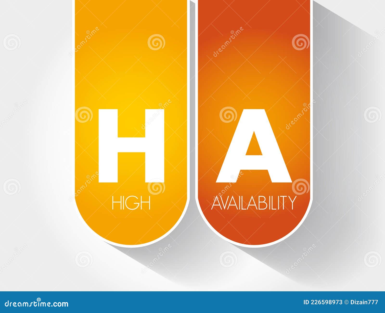 HA - High Availability Acronym, Technology Concept Background Stock ...