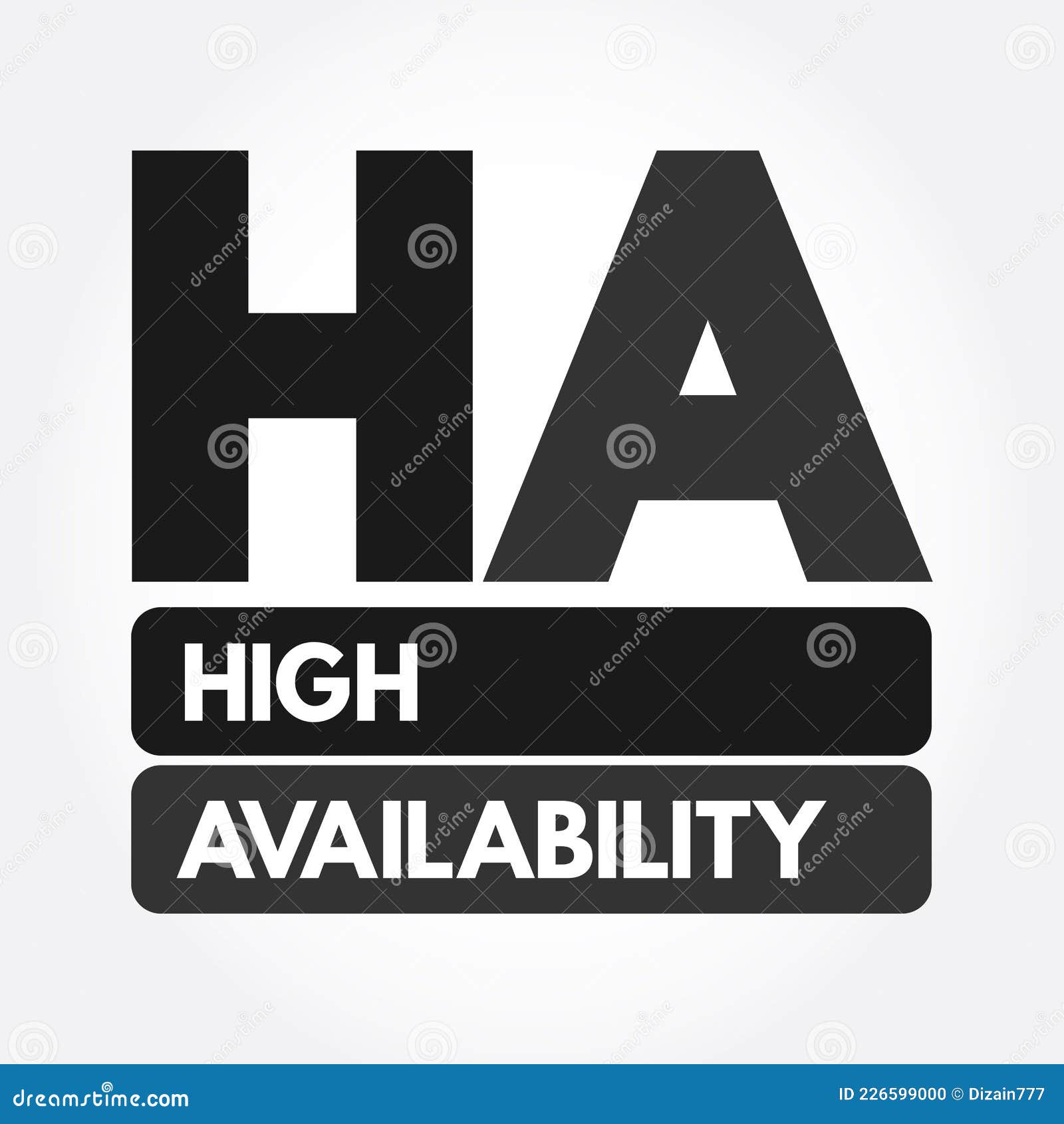 HA - High Availability Acronym, Technology Concept Background Stock ...