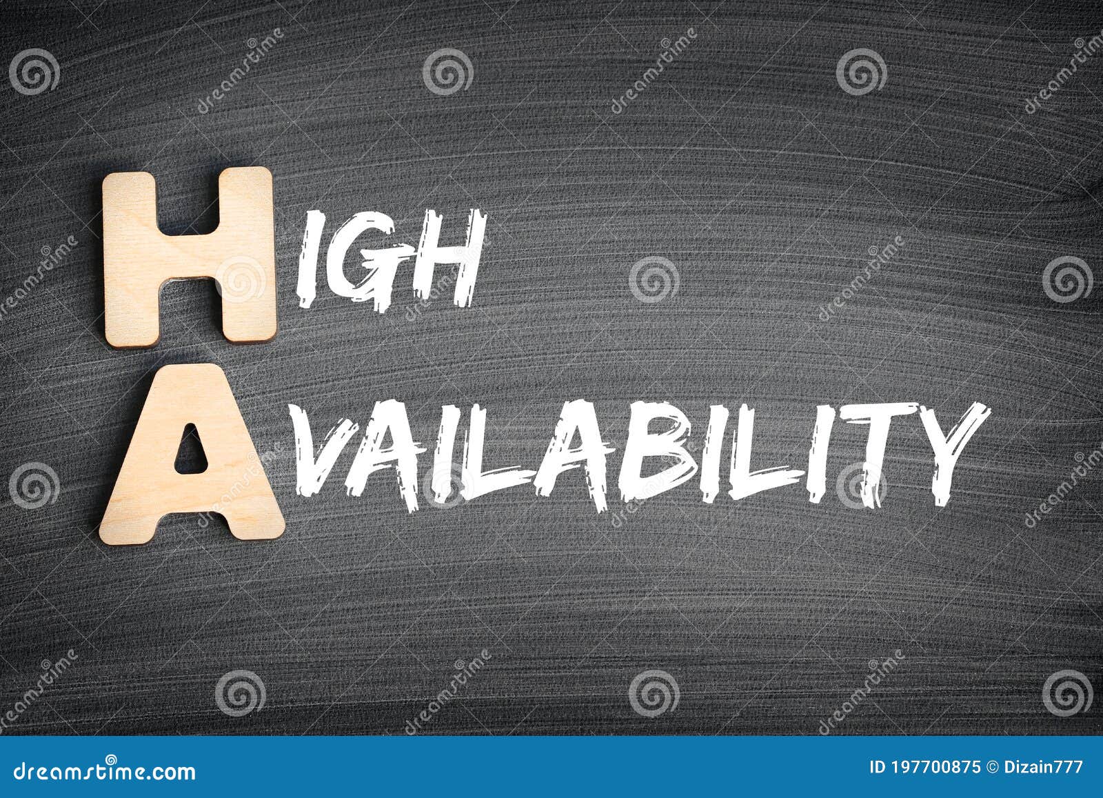 HA - High Availability Acronym, Technology Concept on Blackboard Stock ...