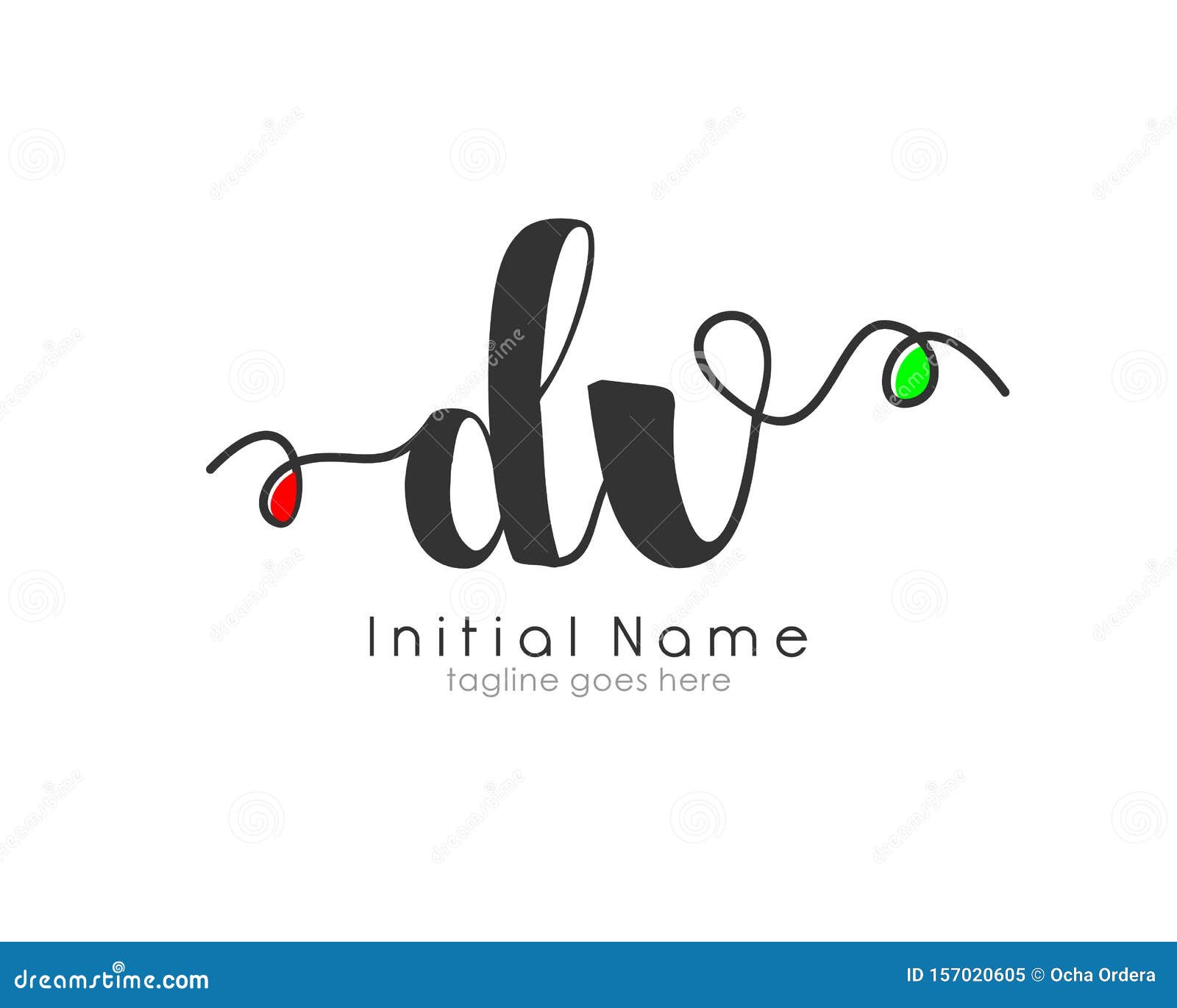 DV Signature Initial Logo Template Vector. Initial Signature Logo ...
