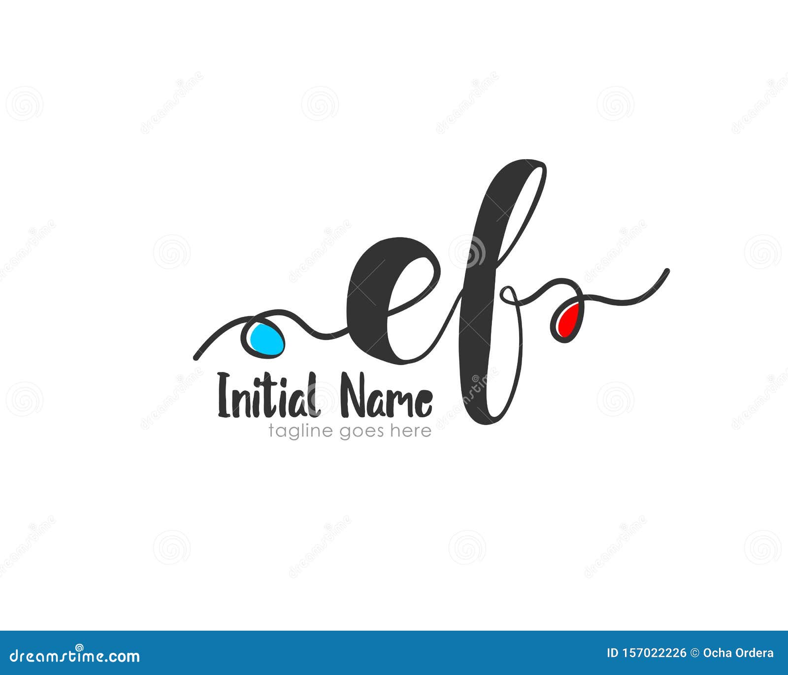EF Signature Initial Logo Template Vector. Initial Signature Logo ...