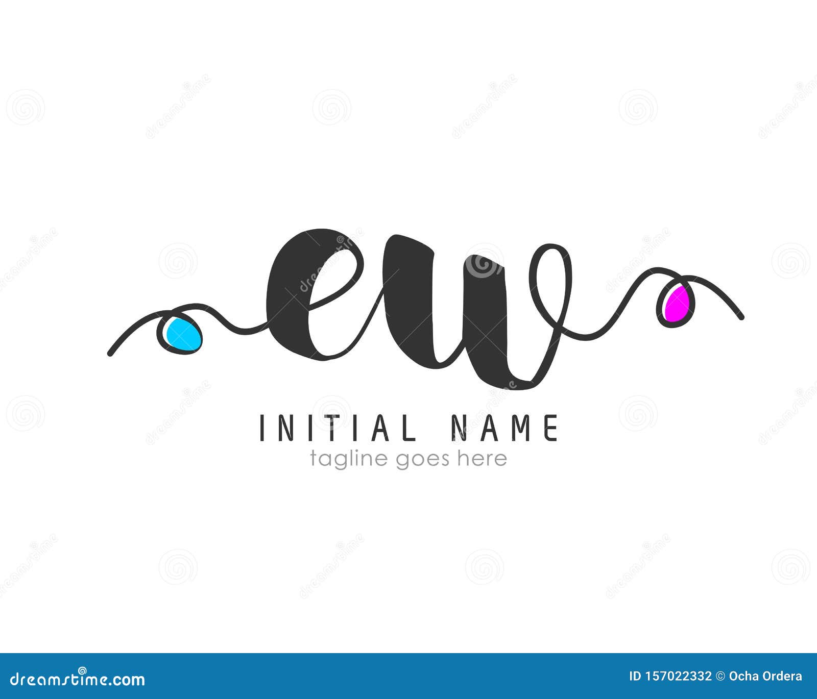EW Signature Initial Logo Template Vector. Initial Signature Logo ...