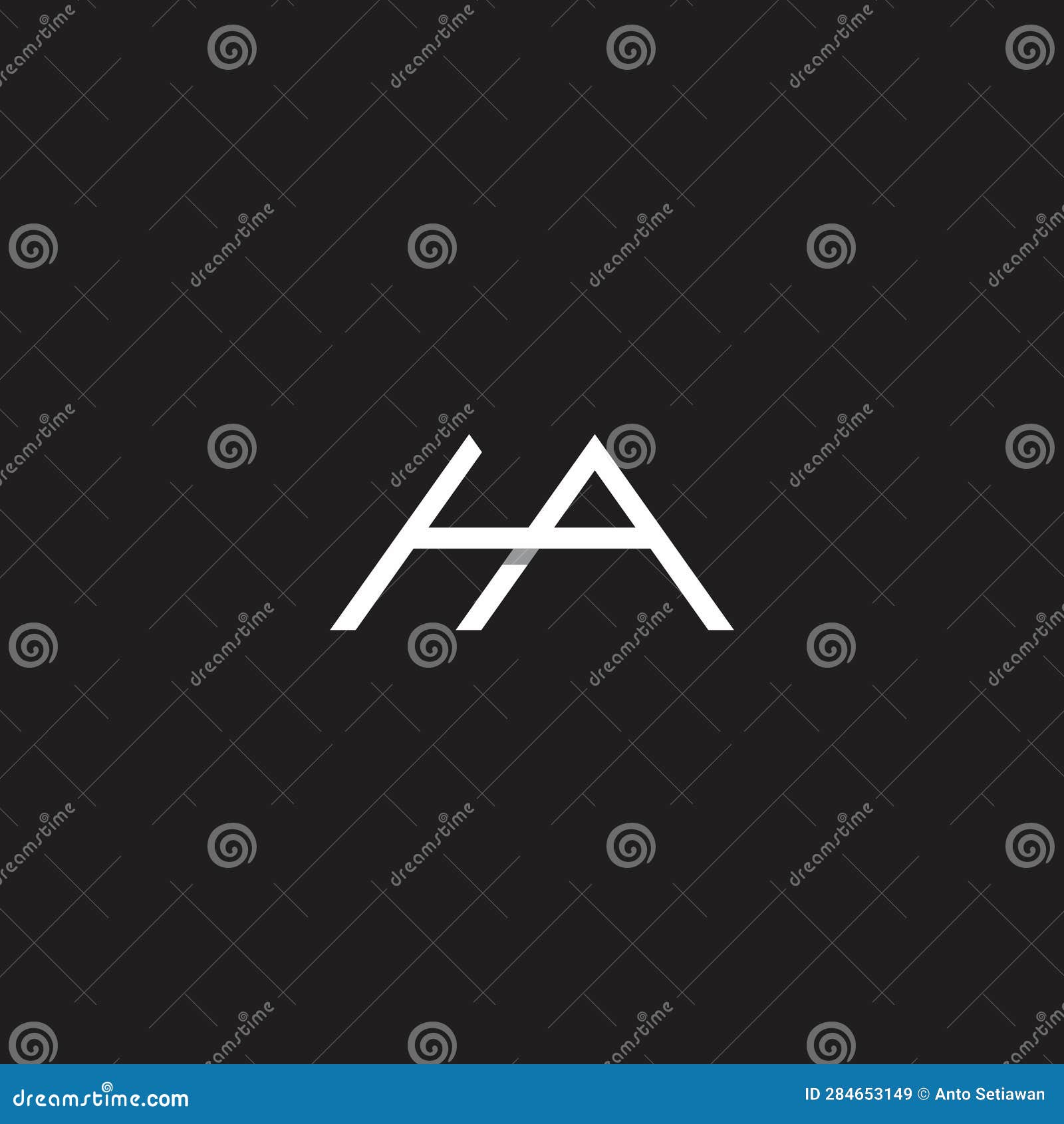 HA Logo Design. Letter HA Icon Vector Stock Image - Image of design ...