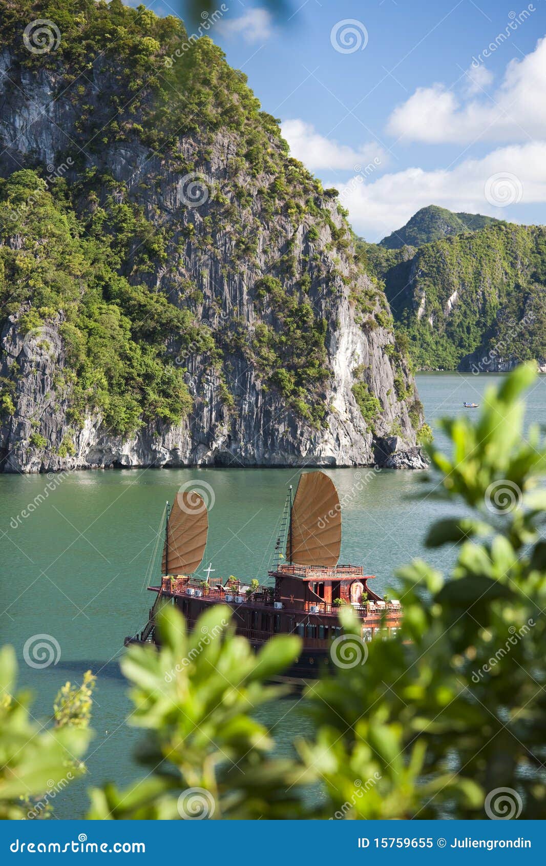 Ha Long Bay stock image. Image of islets, boat, scenery - 15759655