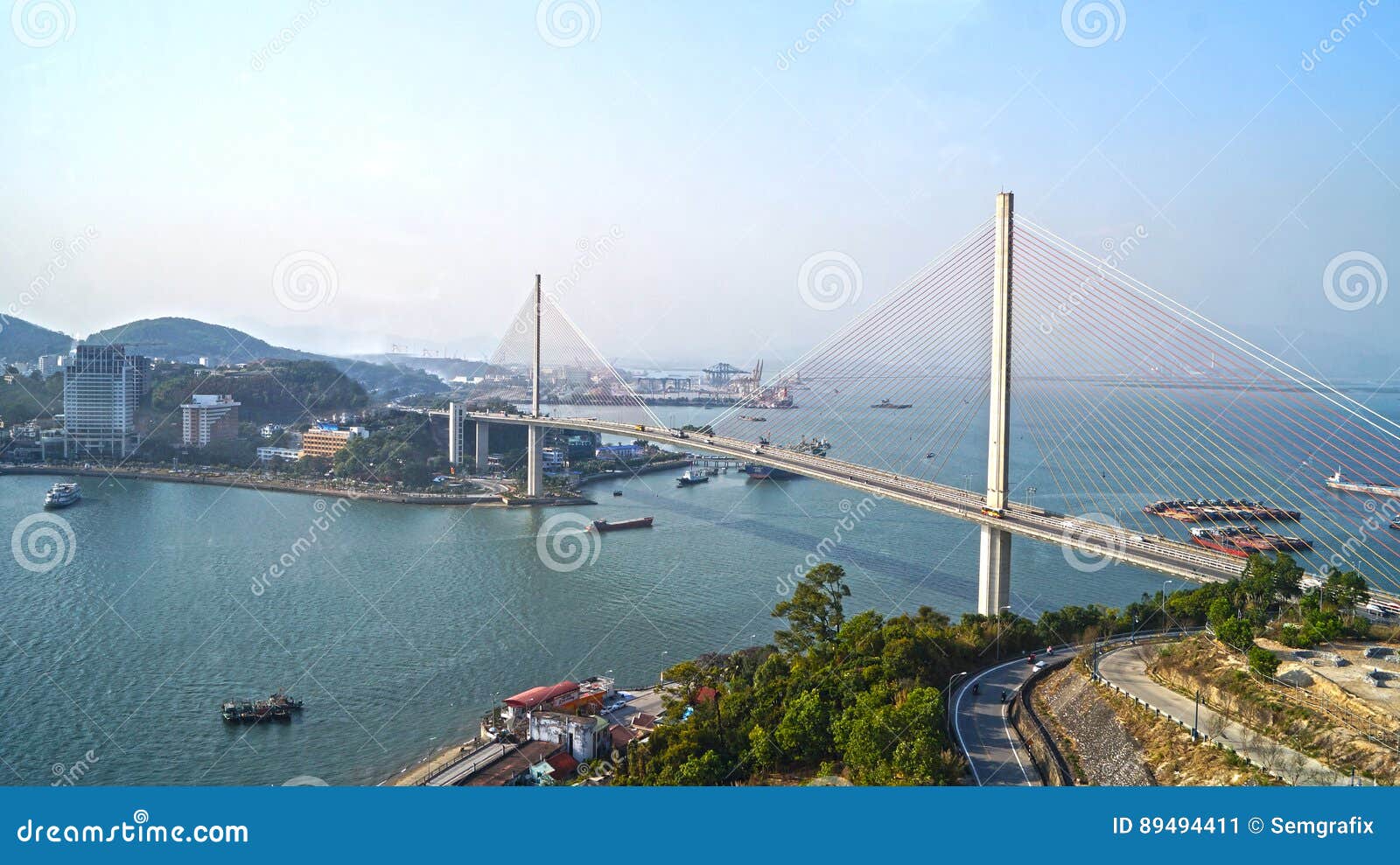Ha Long bridge. Day stock image. Image of north, tourism - 89494411
