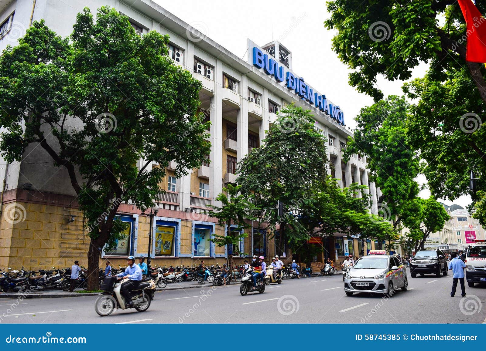 Ha Noi, Viet Nam - September 01, 2015 Front View of the Main Post ...