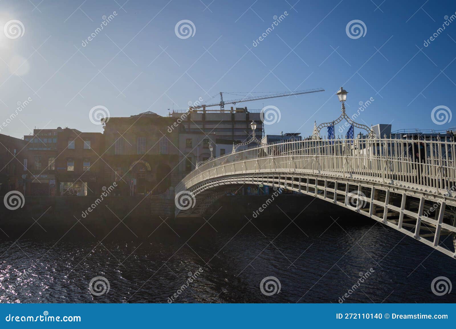 Ha penny bridge in dublin editorial image. Image of architecture ...