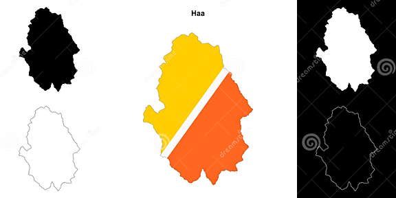 Haa outline map stock vector. Illustration of boundary - 334685726