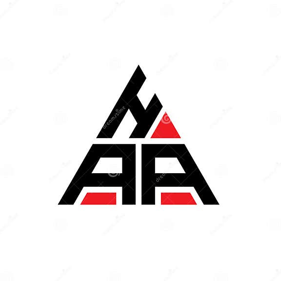 HAA Triangle Letter Logo Design with Triangle Shape. HAA Triangle Logo ...