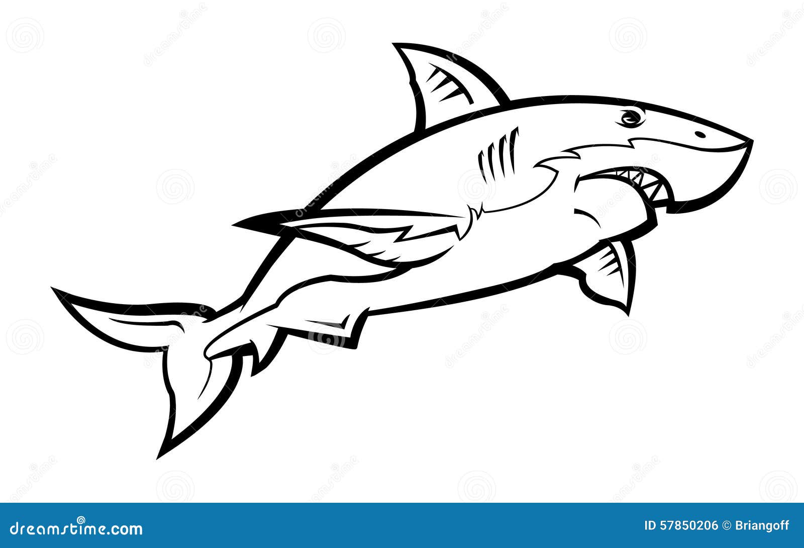 Haai vectorpictogram vector illustratie. Illustration of humeur - 57850206