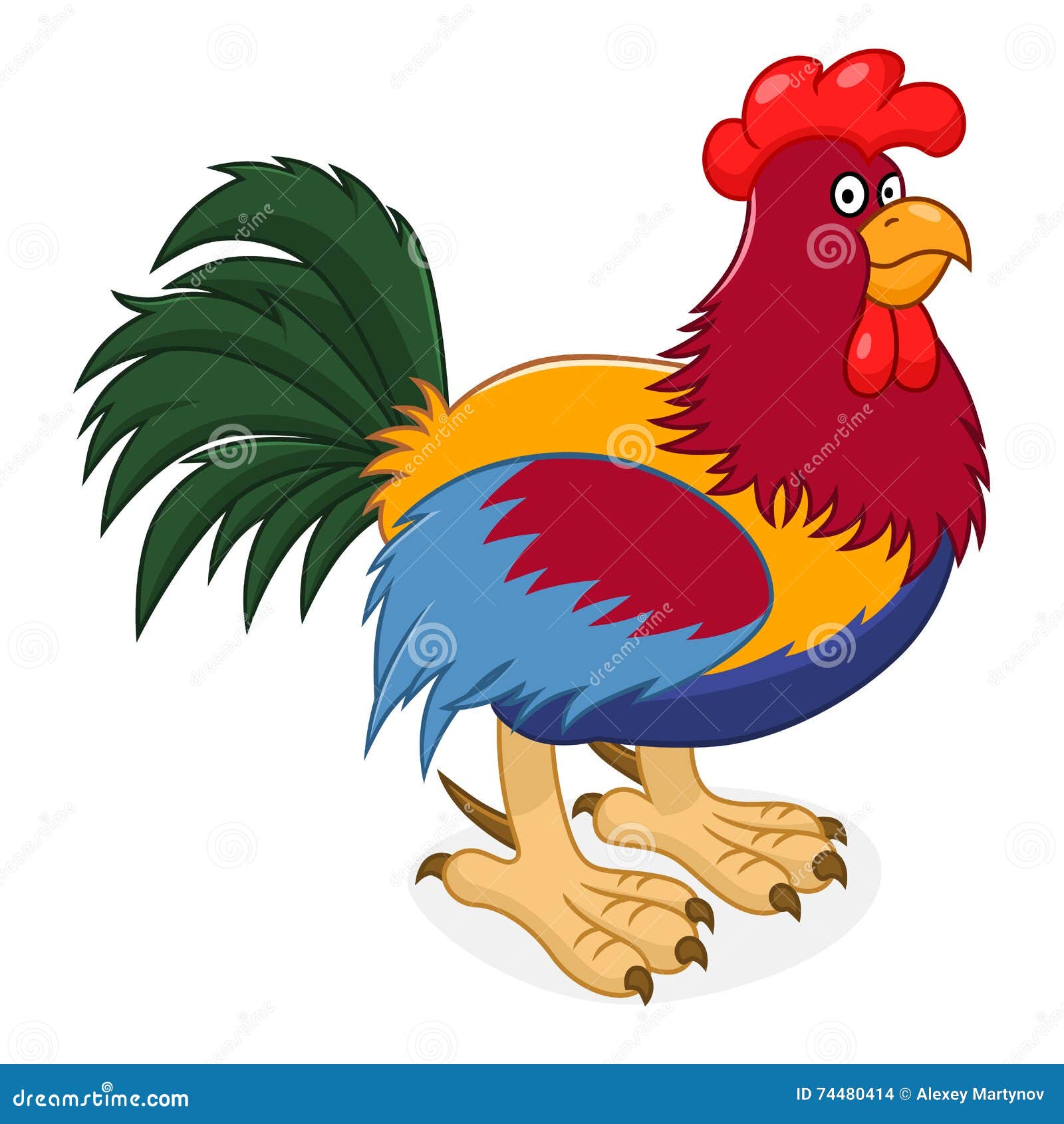 Haan vector illustratie. Illustration of beeldverhaal - 74480414