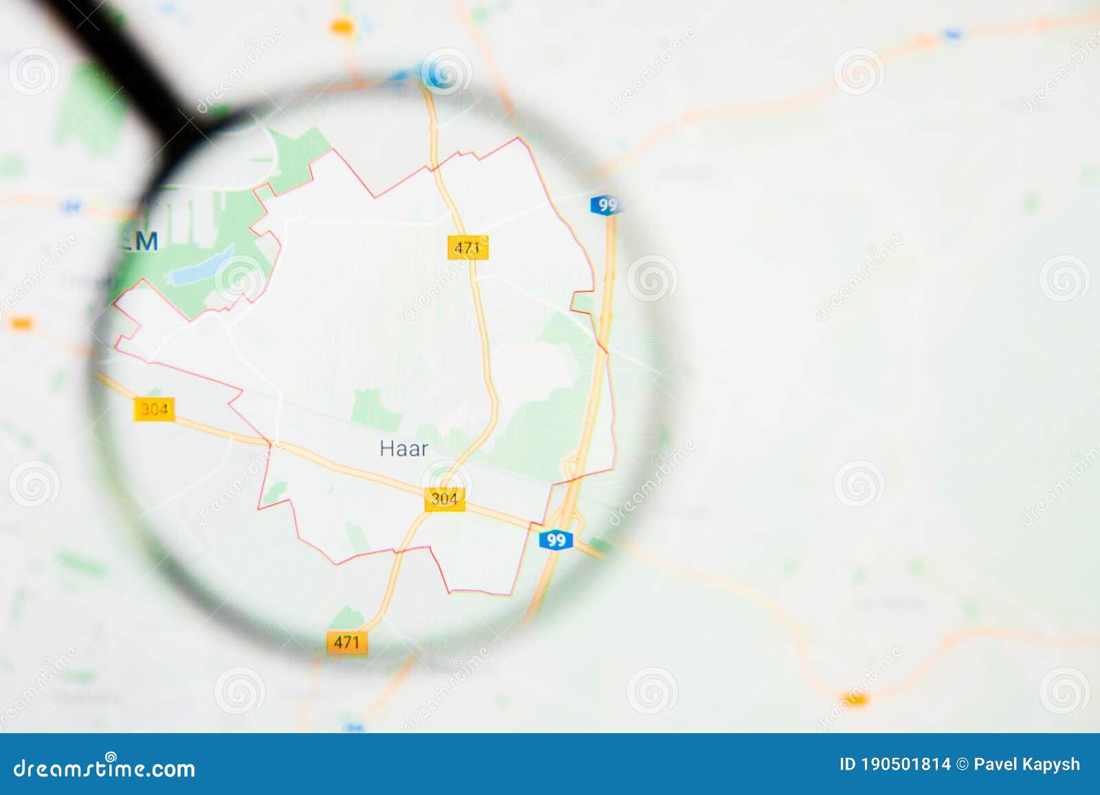 Haar City in Germany, Bavaria Visualization Illustrative Concept on ...