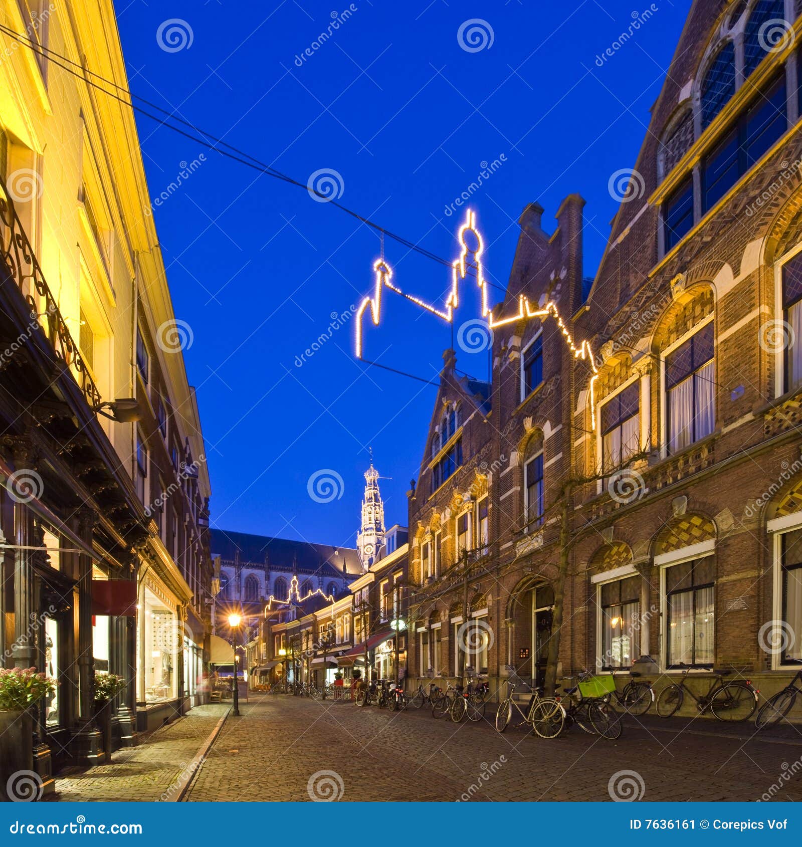 Haarlem city center stock image. Image of decorations - 7636161