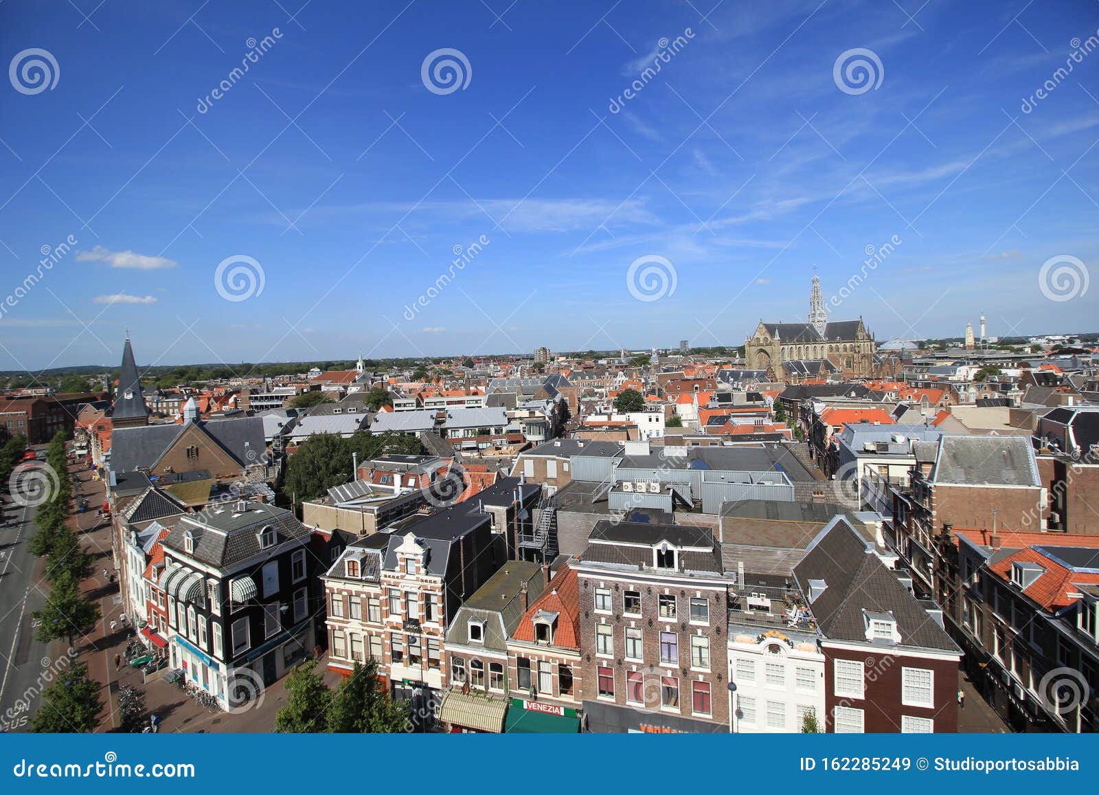 Haarlem, the Netherlands -August 6th 2015: City Overview of Haarlem ...