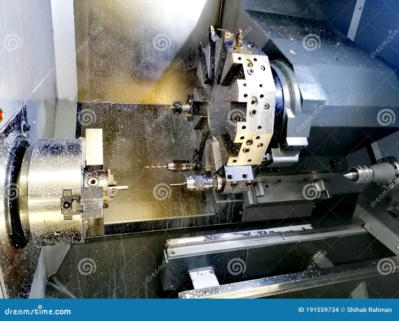Haas ST-30 CNC Lathe Machine Editorial Stock Image - Image of light ...