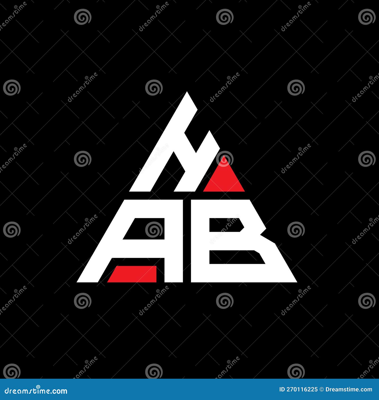 HAB Triangle Letter Logo Design with Triangle Shape. HAB Triangle Logo ...