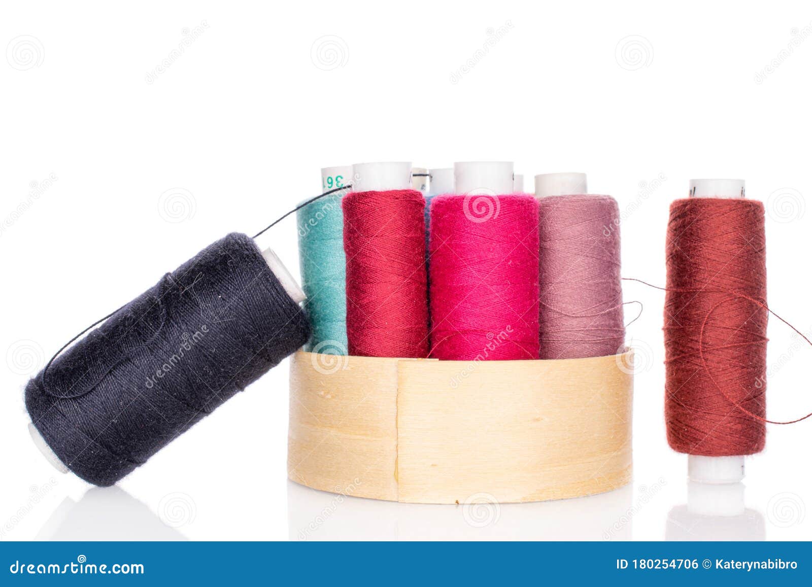 Haberdashery item on white stock photo. Image of cotton - 180254706