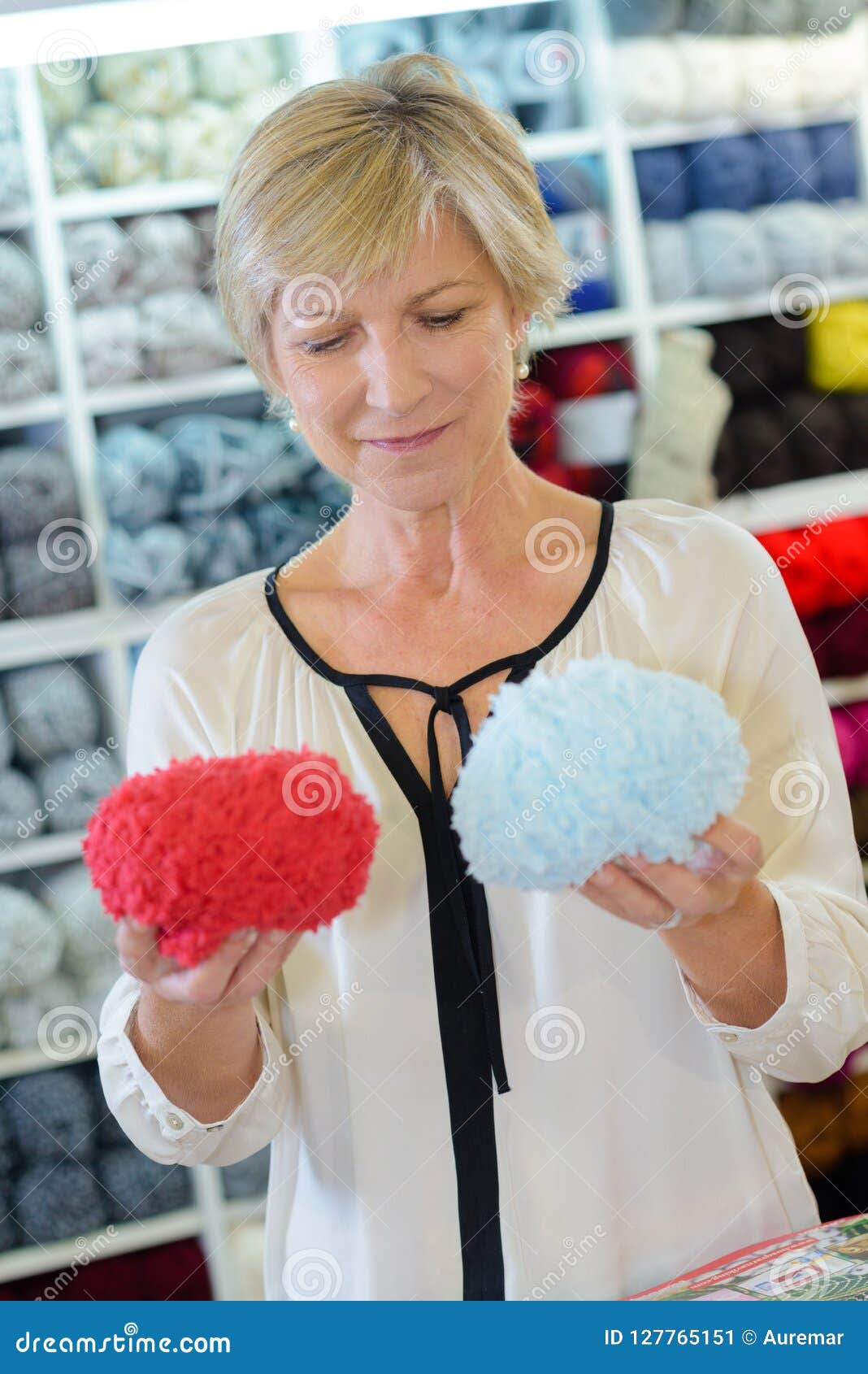 At the haberdashery store stock image. Image of soft - 127765151