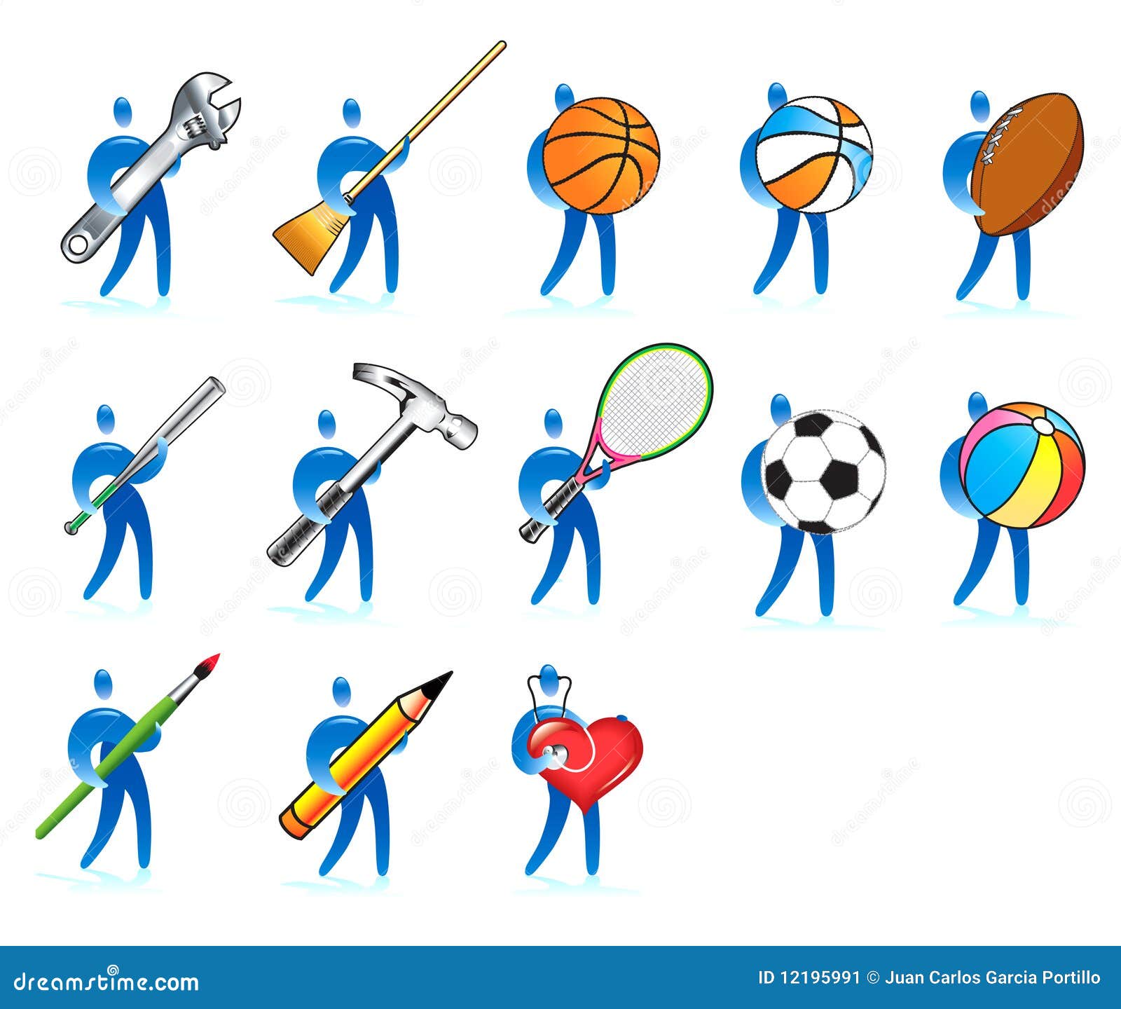 Habilidades Humanas Fijadas Imagen de archivo - Imagen: 12195991