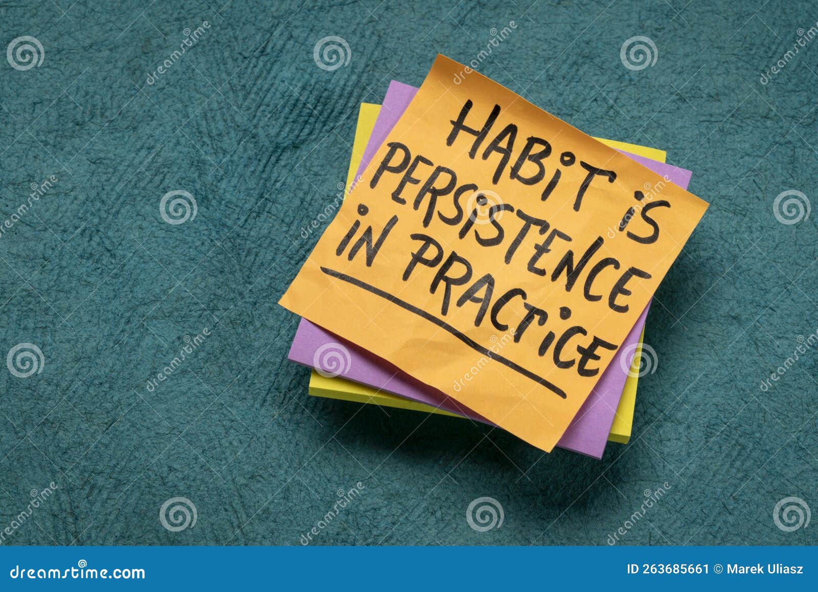 Habit is a Persistence in Practice Stock Image - Image of message ...