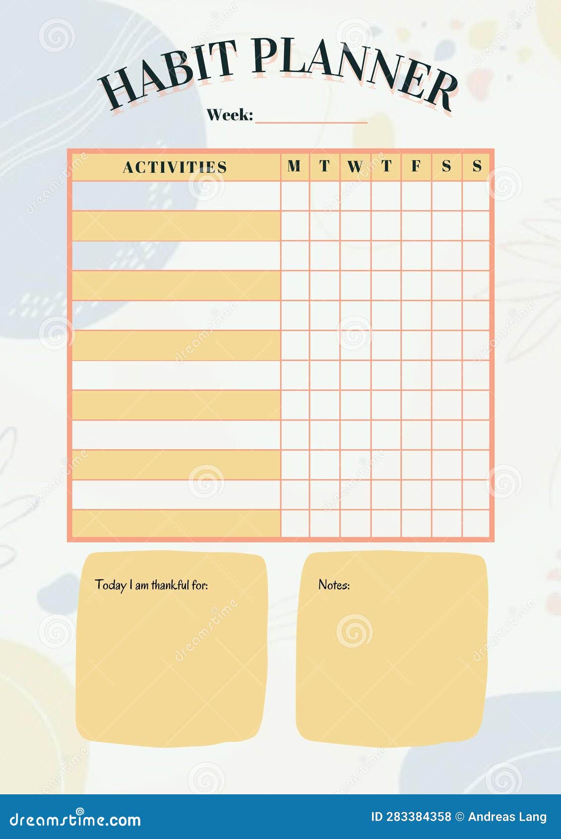 Habit Planner Digital Planning Insert Sheet Printable Page Template ...