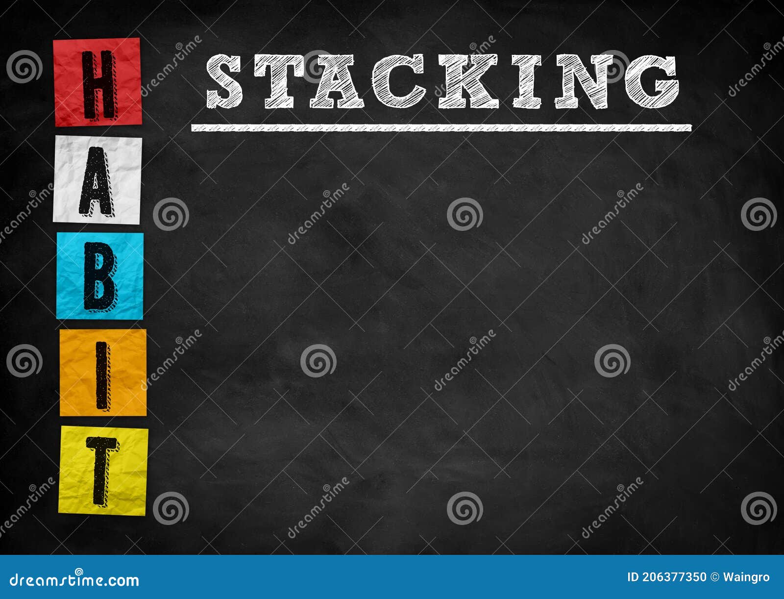 Habit Stacking - Self Management Technique Stock Illustration ...