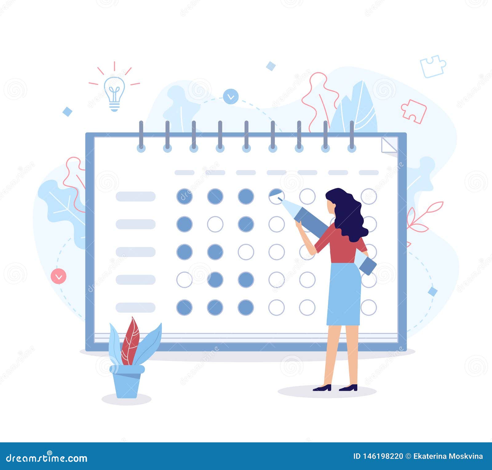 Daily Habit Tracker Vector | CartoonDealer.com #161471216