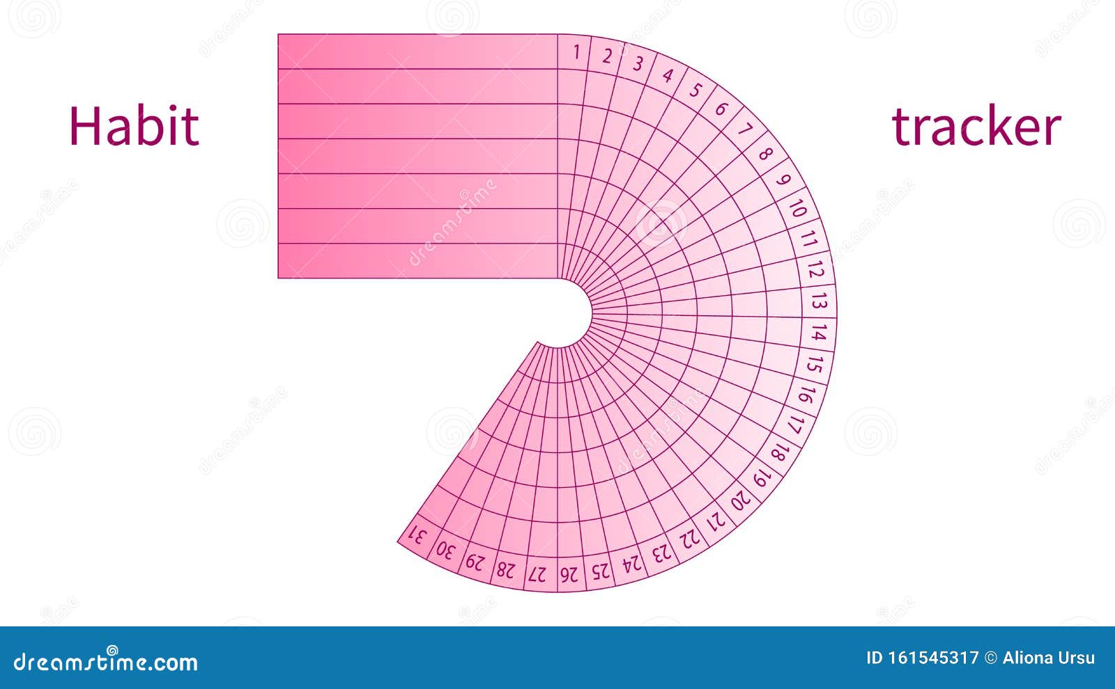 Daily habit tracker stock vector. Illustration of discipline - 161545317