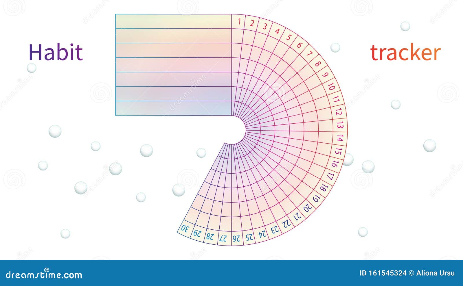 Daily habit tracker stock vector. Illustration of cell - 161545324