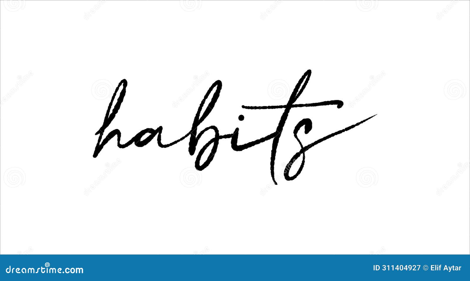 Habits - Lettering Vector Isolated on White Background Stock Vector ...