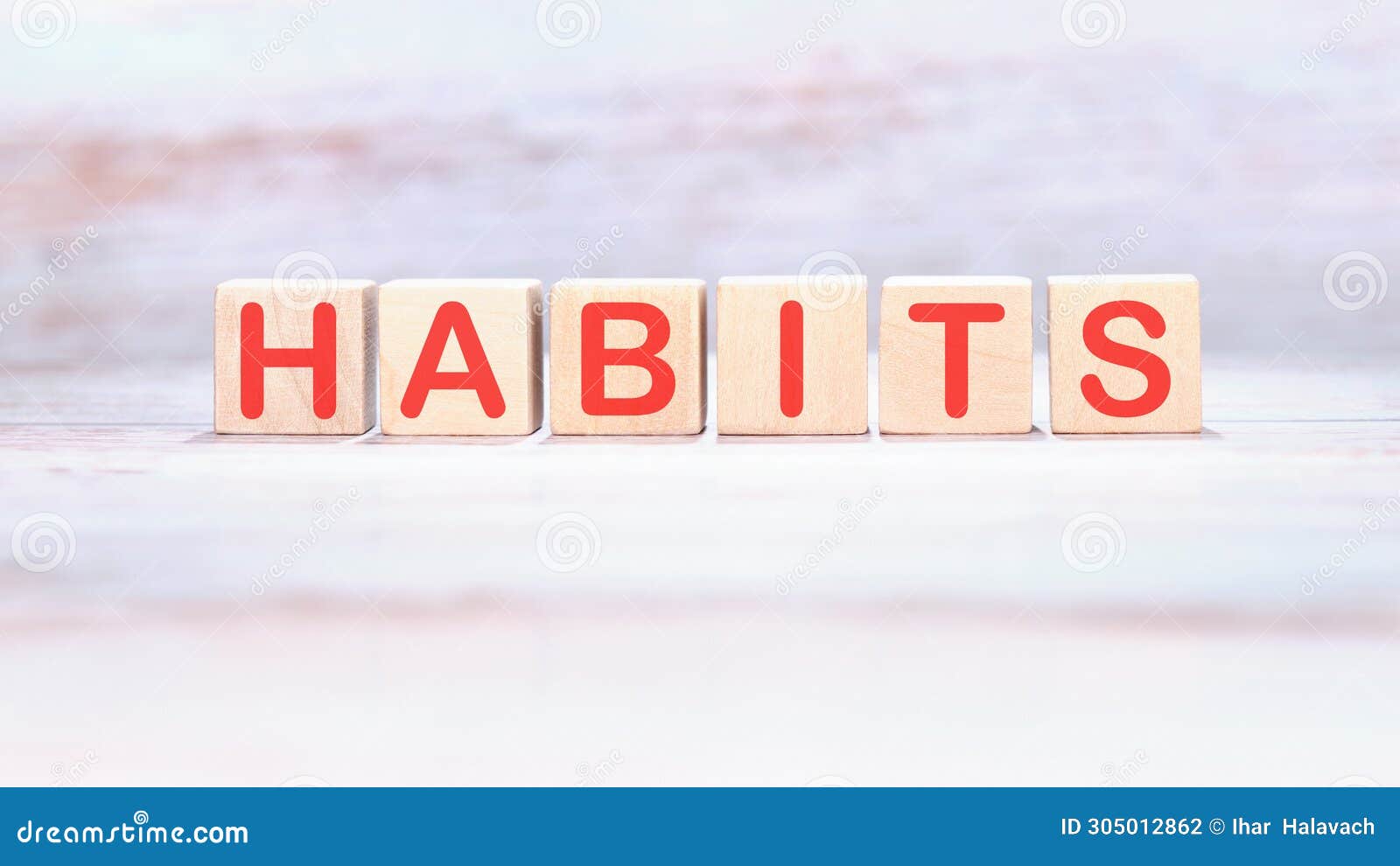 HABITS Word Made of Wooden Cubes on a Light Background Stock Photo ...