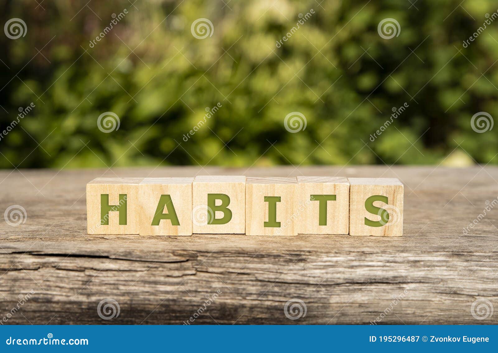 Habits - Word from Wooden Blocks with Letters, Regular Tendency or ...
