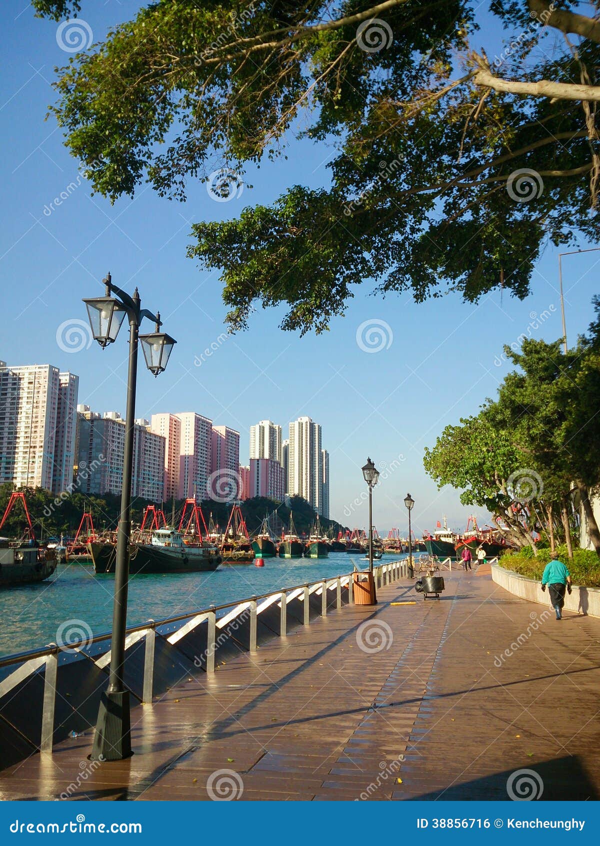 Habour-side stock photo. Image of fishmen, building, boat - 38856716