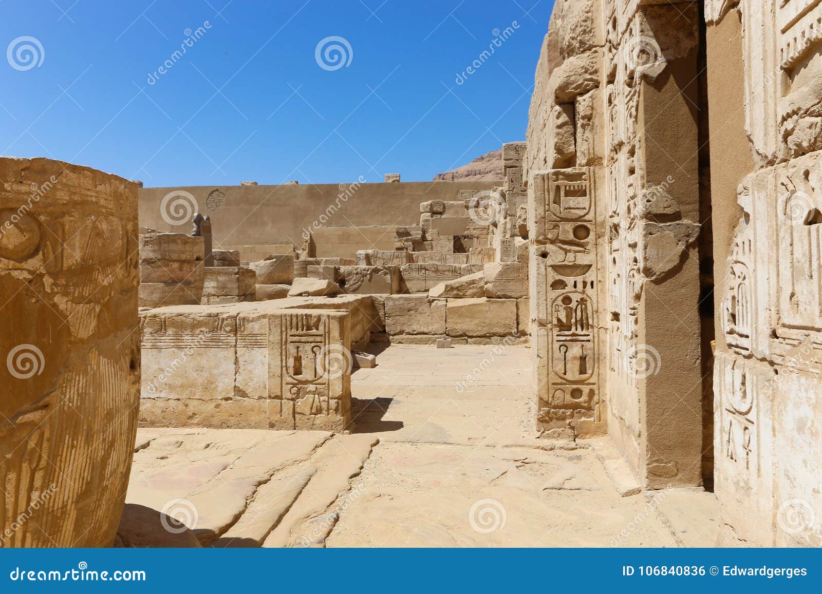 Habu city temple - Egypt stock photo. Image of history - 106840836