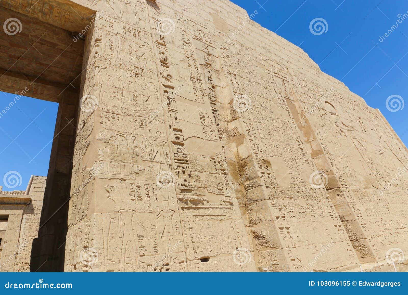 Habu temple - Egypt stock image. Image of luxor, thebes - 103096155