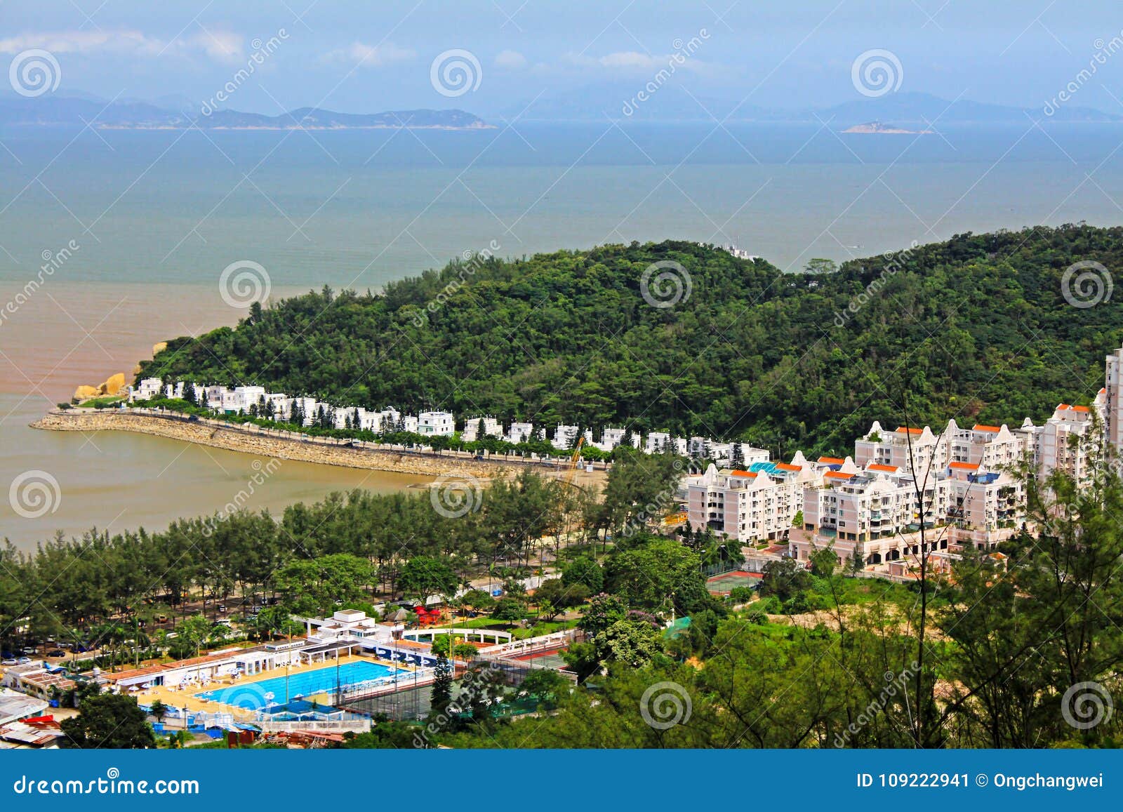 Hac Sa Beach, Macau, China stock image. Image of portugal - 109222941