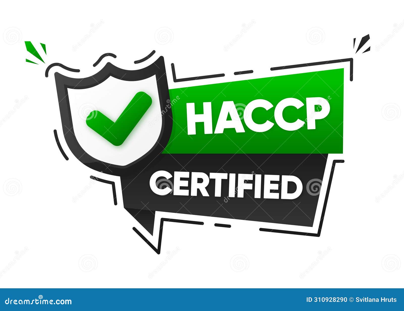 HACCP Certified Label. Hazard Analysis Critical Control Points. Banner ...
