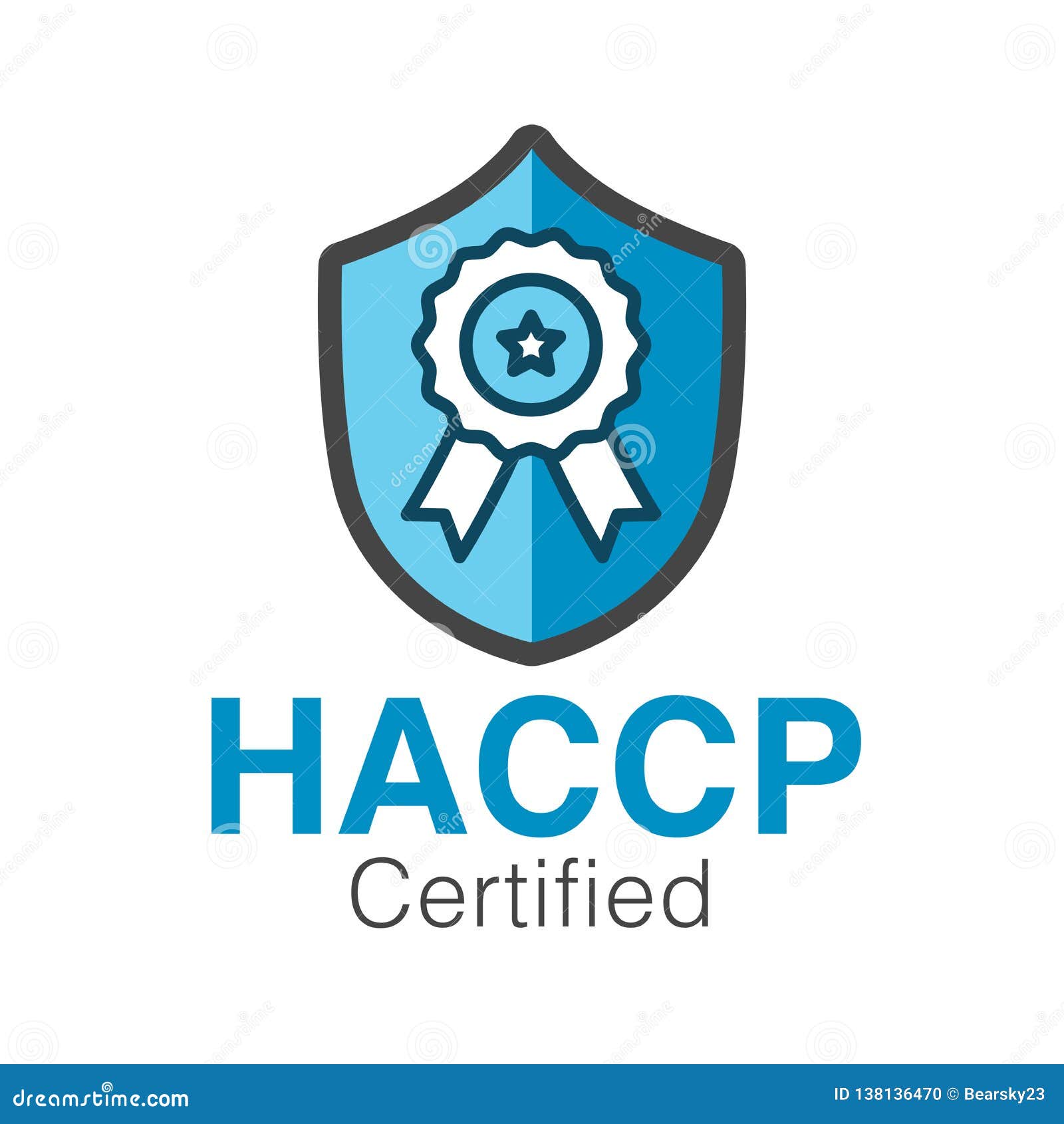 HACCP - Hazard Analysis Critical Control Points Icon with Award or ...