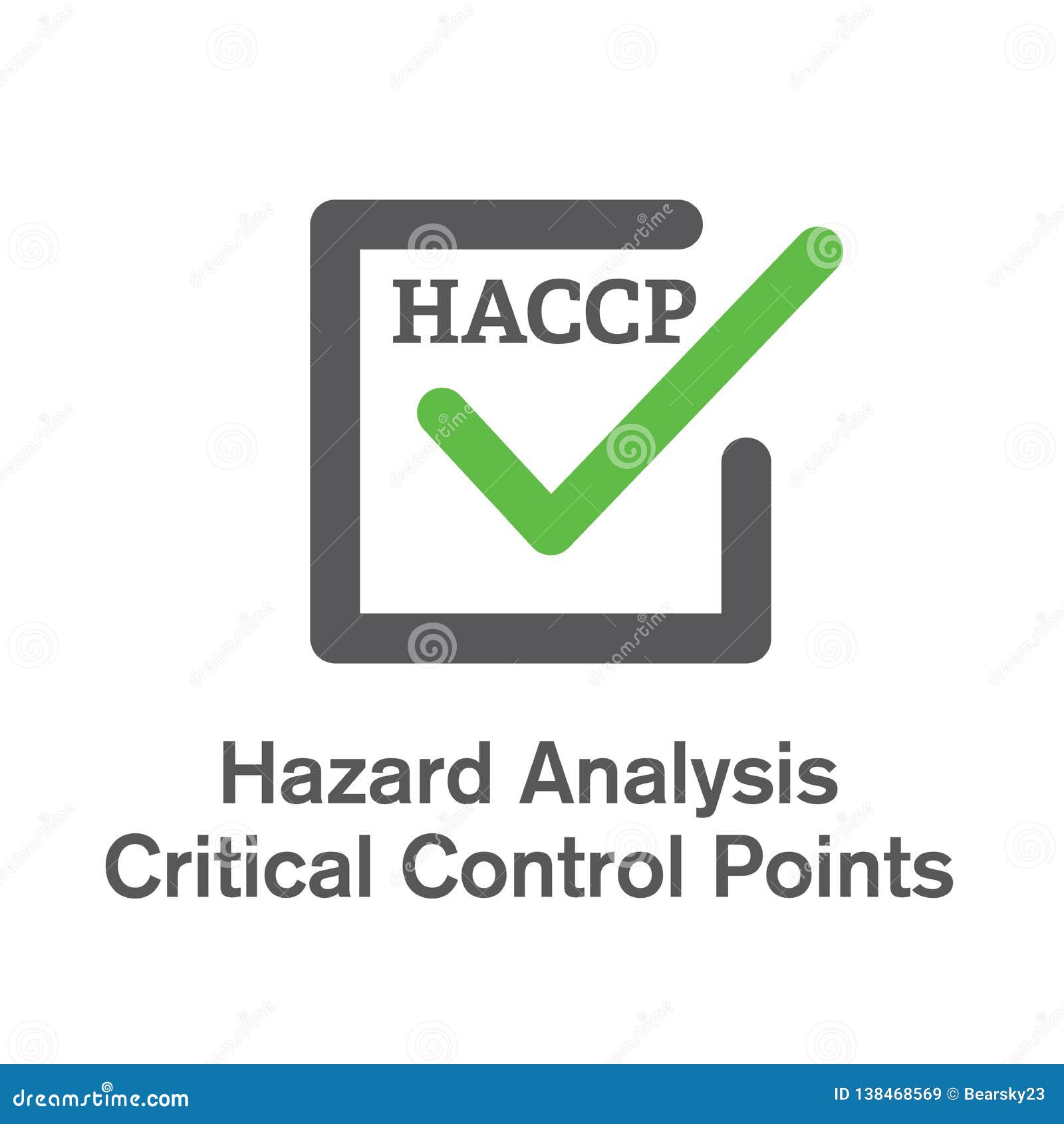 HACCP - Hazard Analysis Critical Control Points Icon with Award or ...