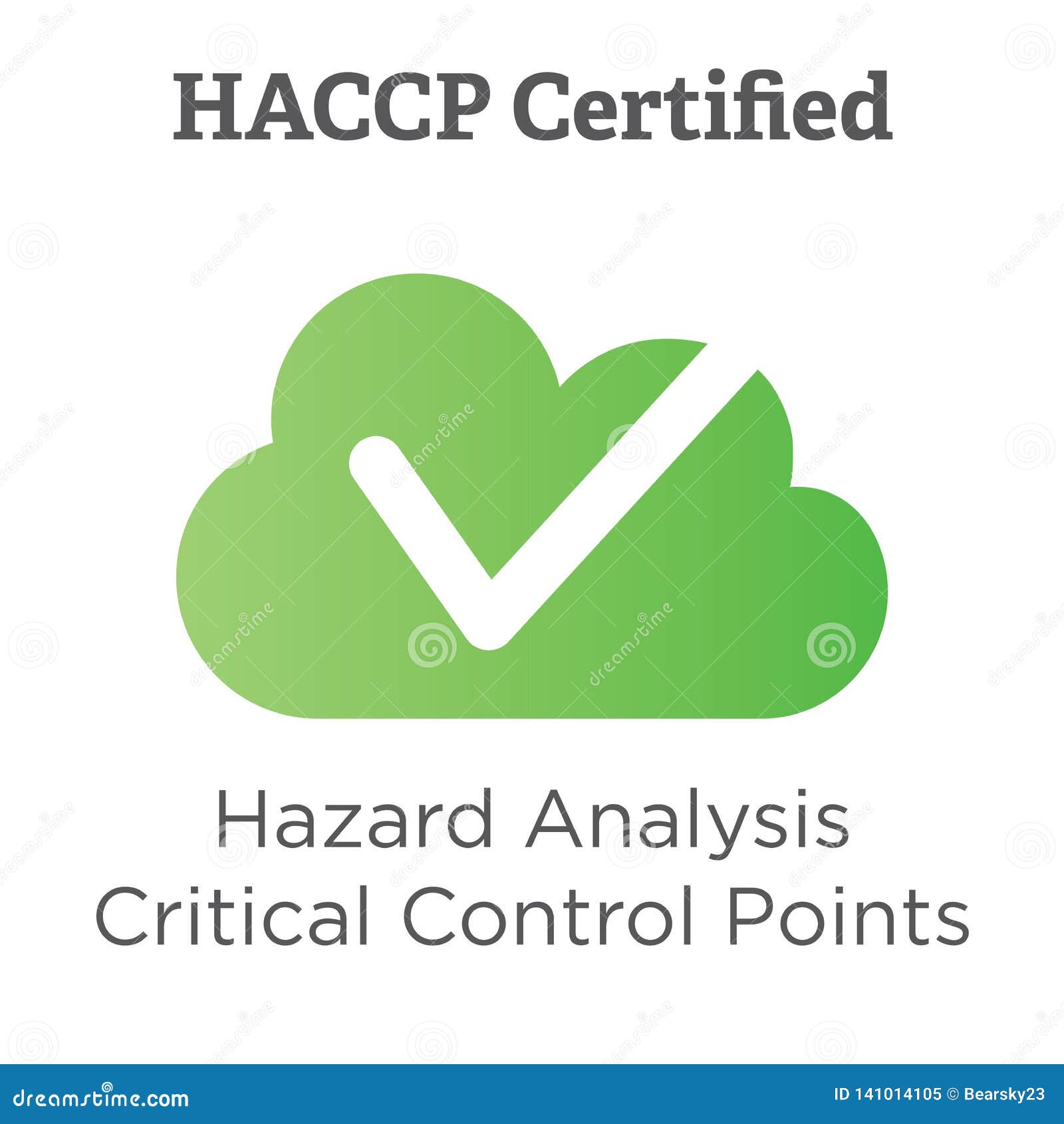 HACCP - Hazard Analysis Critical Control Points Icon with Award or ...