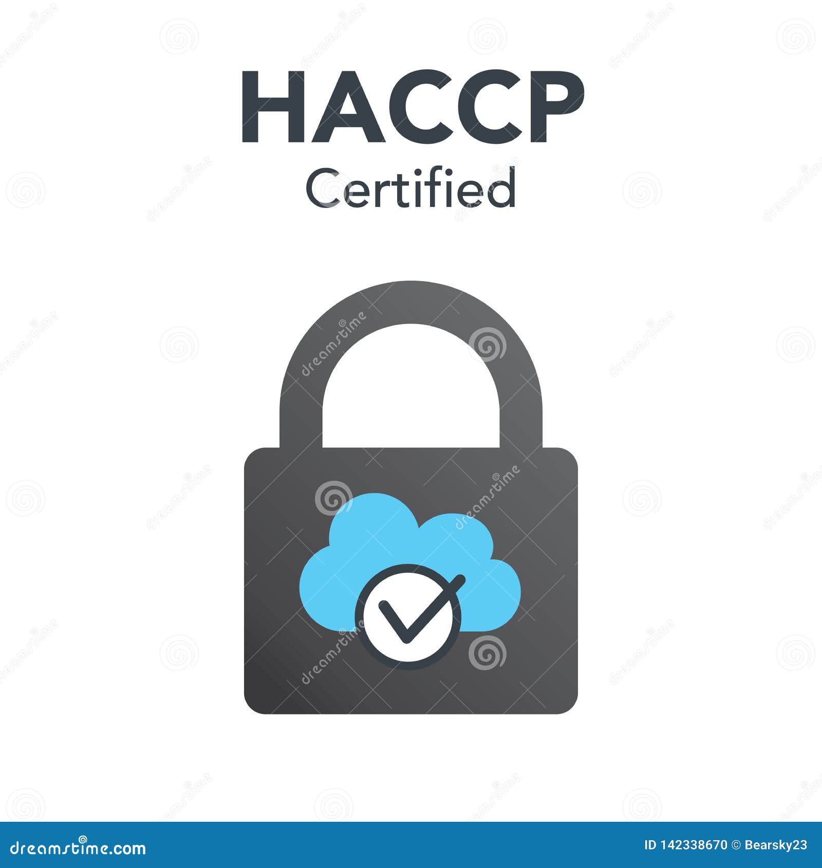 HACCP - Hazard Analysis Critical Control Points Icon with Award or ...