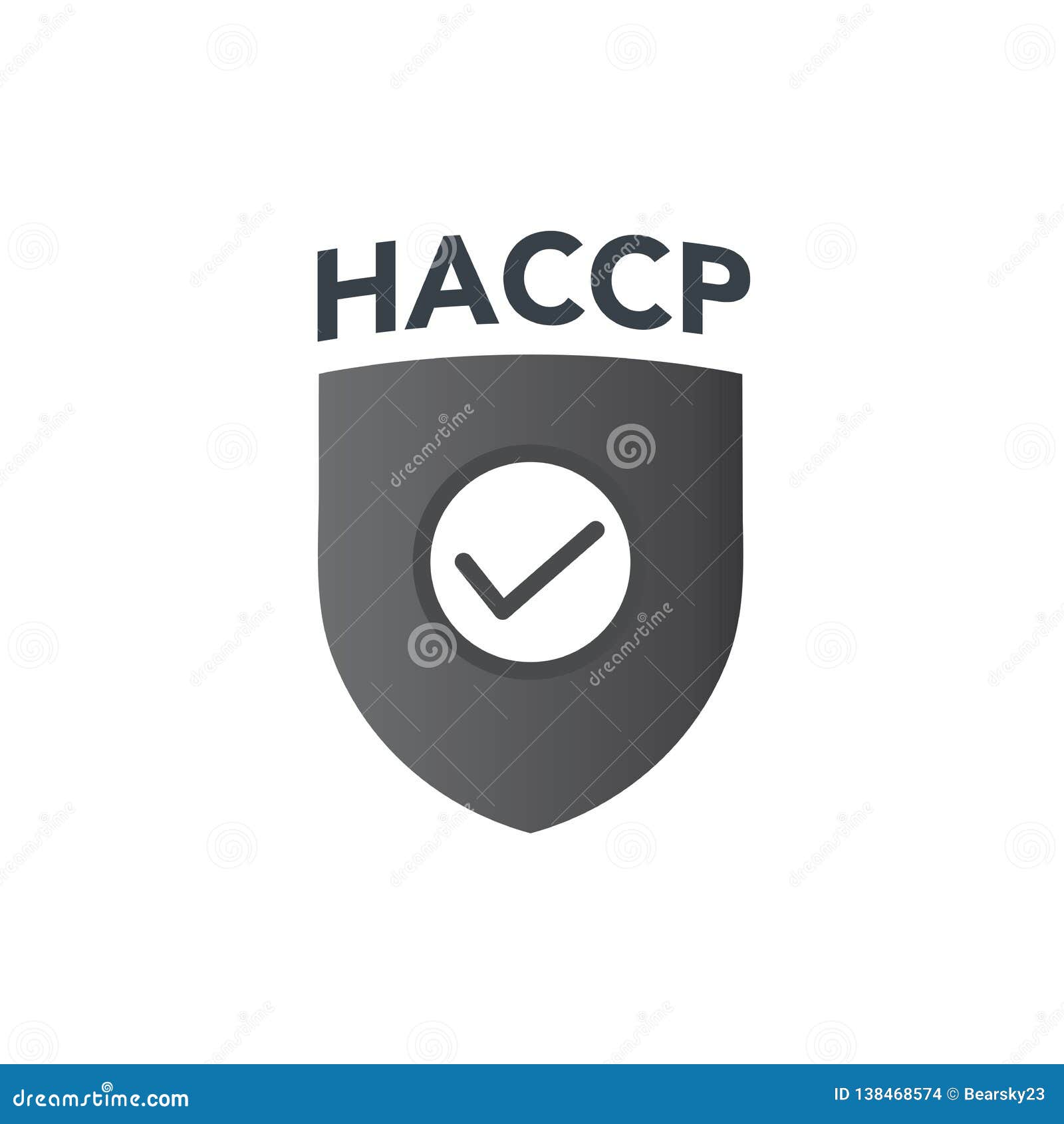 HACCP - Hazard Analysis Critical Control Points Icon with Award or ...