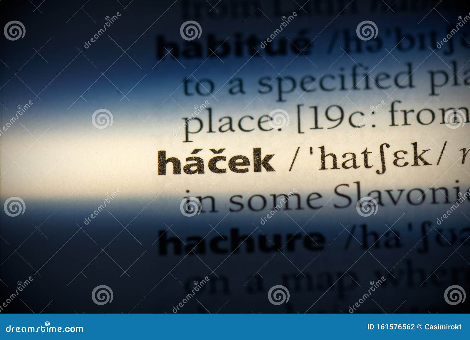 Hacek stock photo. Image of info, definition, concept - 161576562