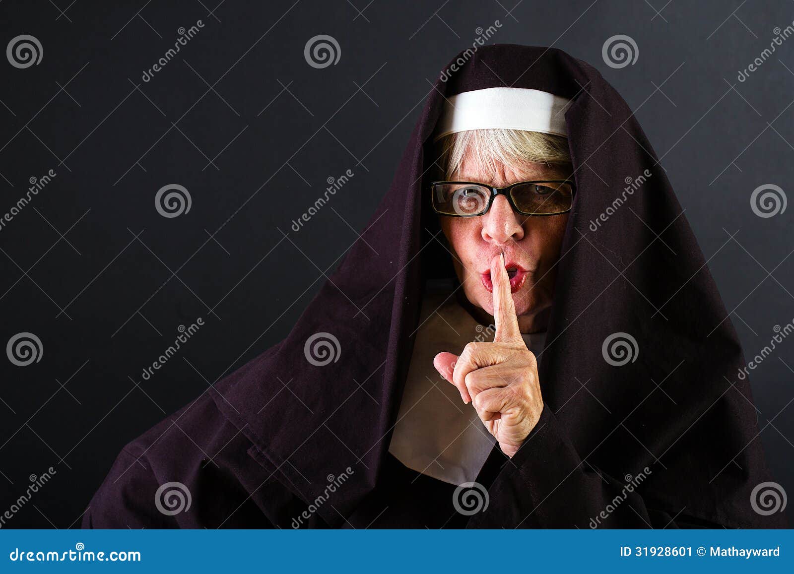 Hacer callar a la monja imagen de archivo. Imagen de monja - 31928601