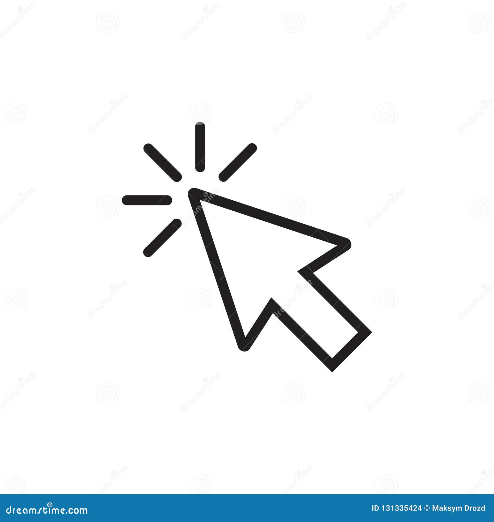 Hacer Clic Vector Del Icono Del Indicador Del Cursor Stock de ...