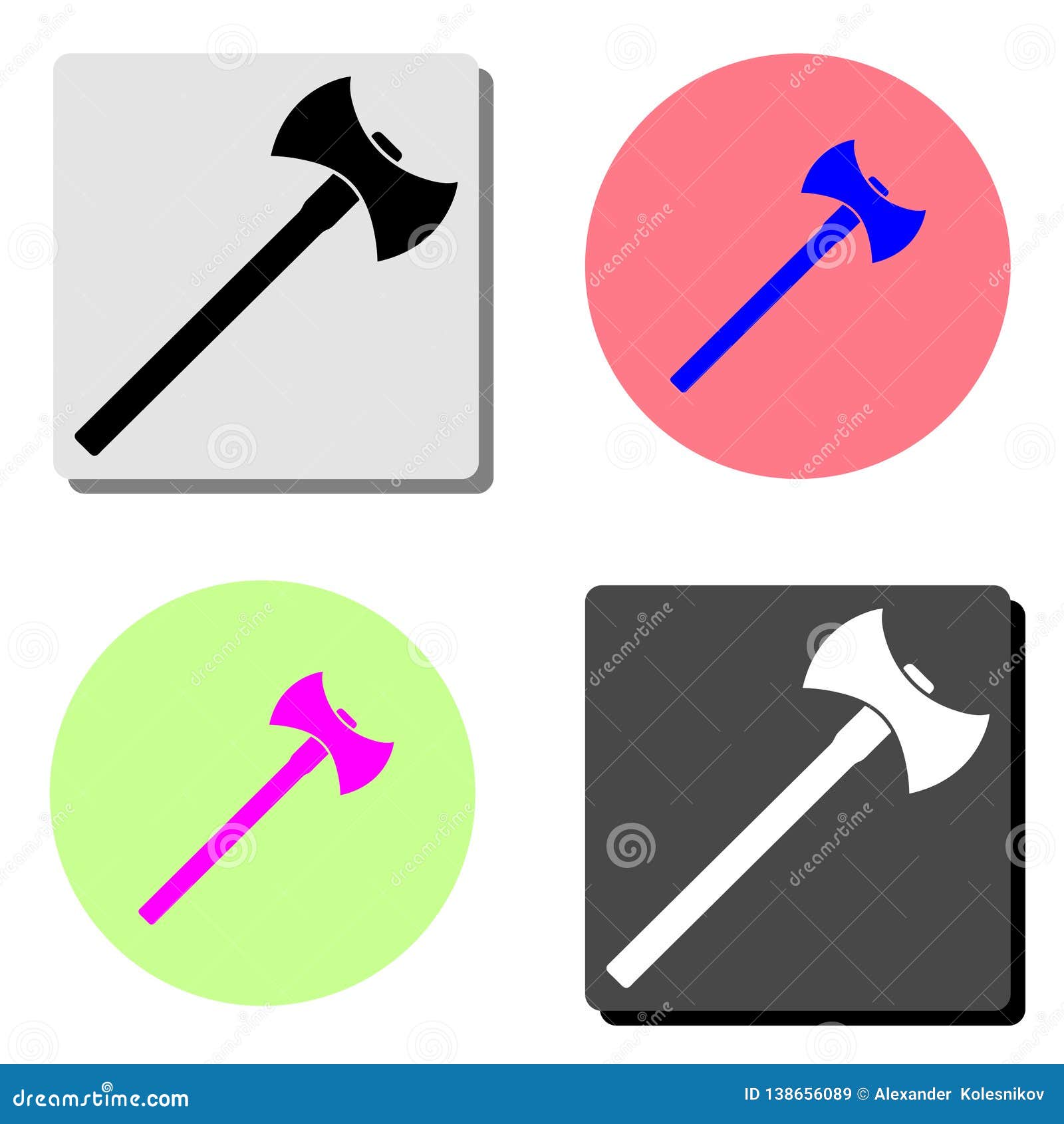 Hacha Icono Plano Del Vector Ilustración del Vector - Ilustración de ...