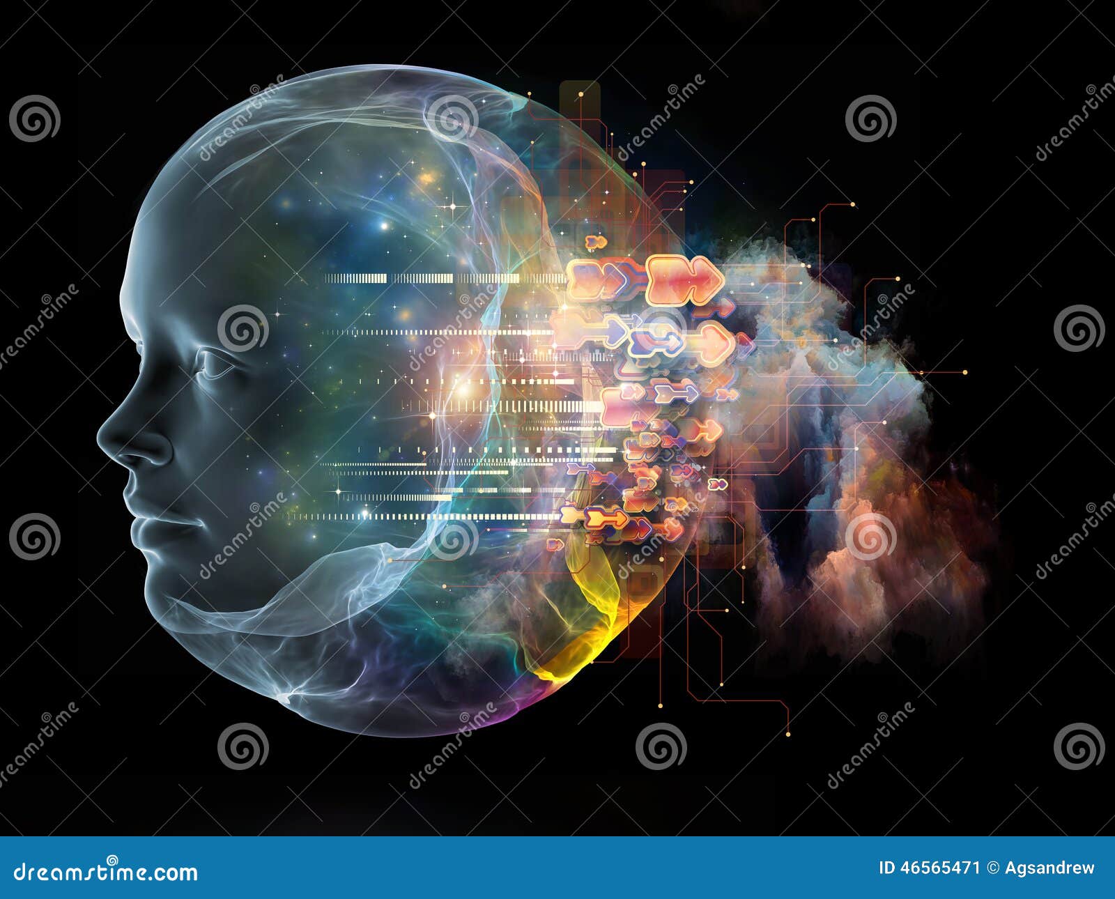 Hacia El Intelecto De Digitaces Stock de ilustración - Ilustración de ...