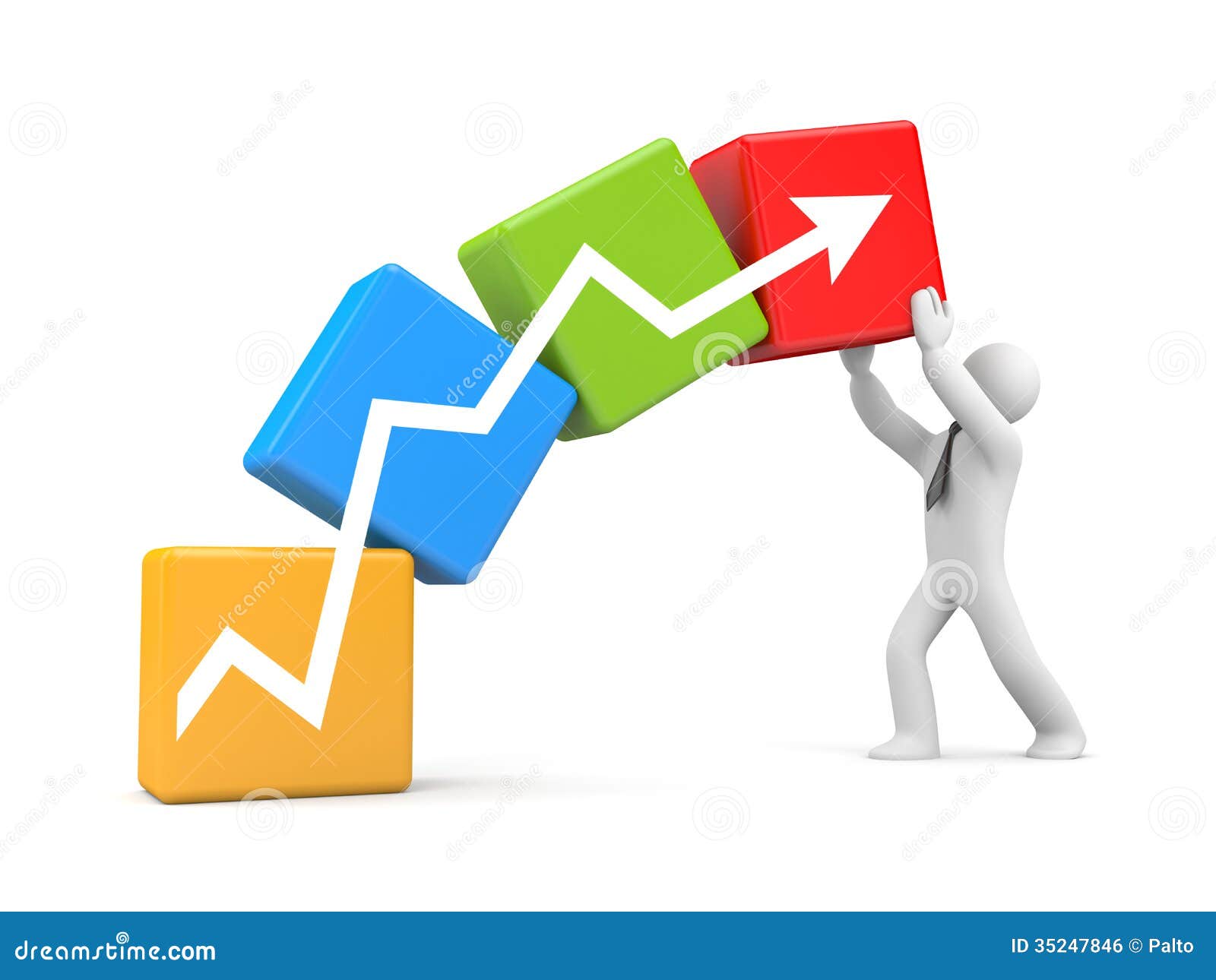 Hacia la meta stock de ilustración. Ilustración de fuente - 35247846