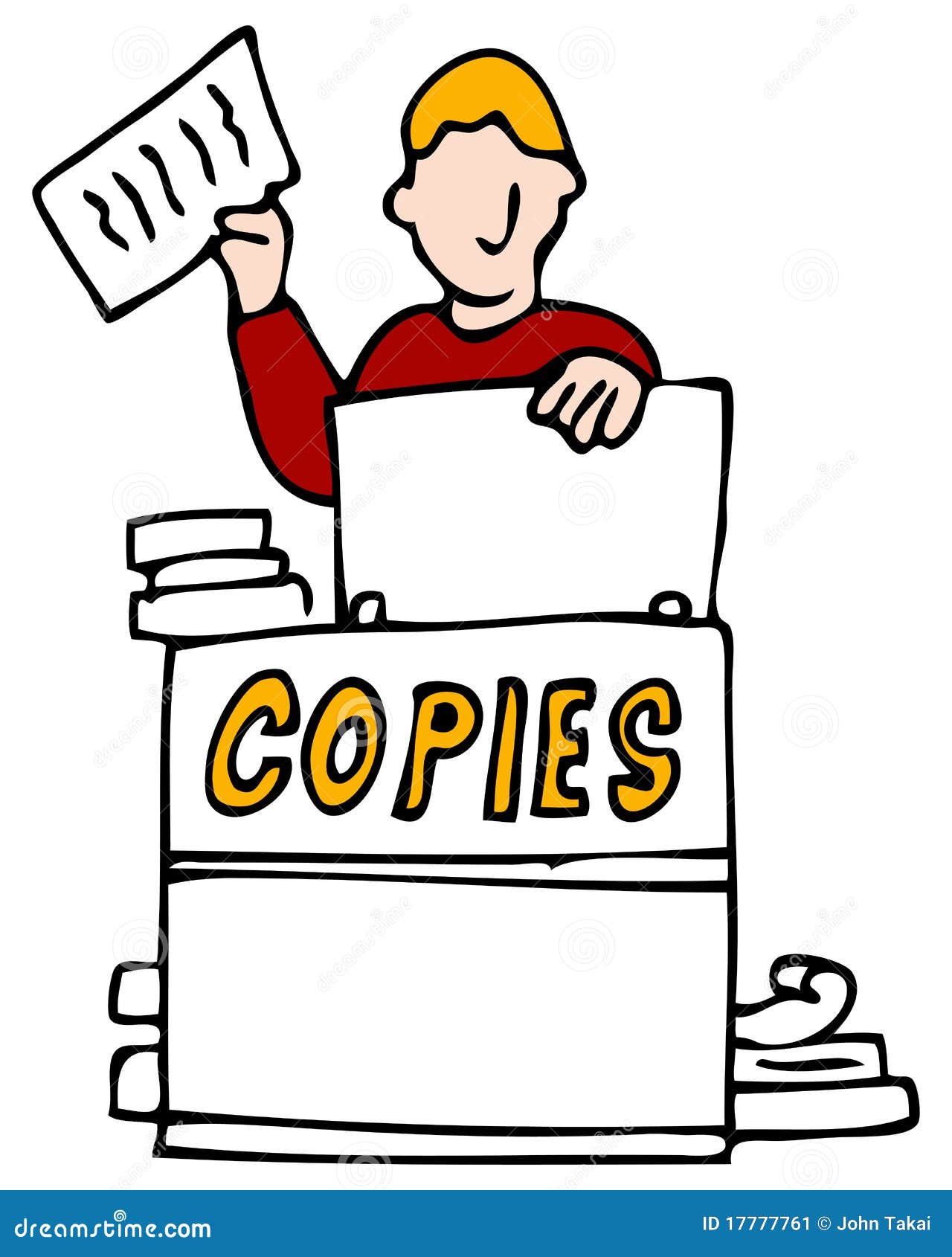 Haciendo La Fabricación De Copias Ilustración del Vector - Ilustración ...